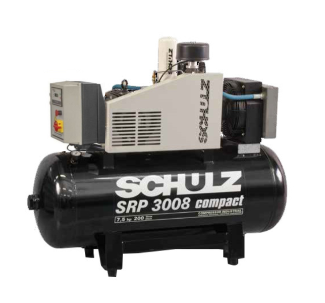 Schulz rotary screw srp 3008 compact- 7.5 hp-27 cfm 3- phase ...